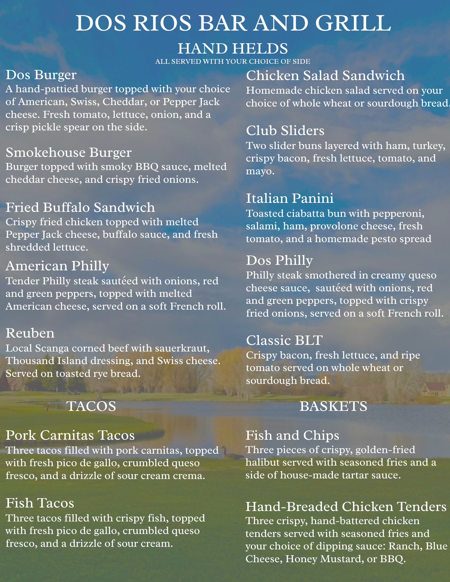 Bar + Grill - Dos Rios Golf Course